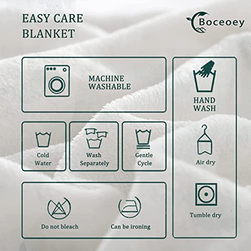 Boceoey Sea Otter Fleece Blankets Twin Size - Blanket for Bed, Sofa, Couch, Camping and Travel - Warm Lightweight Throw for Office Bedroom - Fluffy Soft Plush Blanket 60x80 Inches