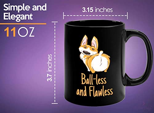 Bubble Hugs Veterinarian Coffee Mug 11oz Black - Ball Less and Flawless - Med Tech Animal Lover Pet Veterinary Groom Dog Cat Doctor