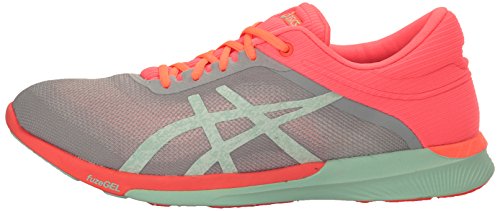 ASICS Women's Fuzex Rush Running Shoe, Mid Grey/Bay/Flash Coral, 6.5 M US
