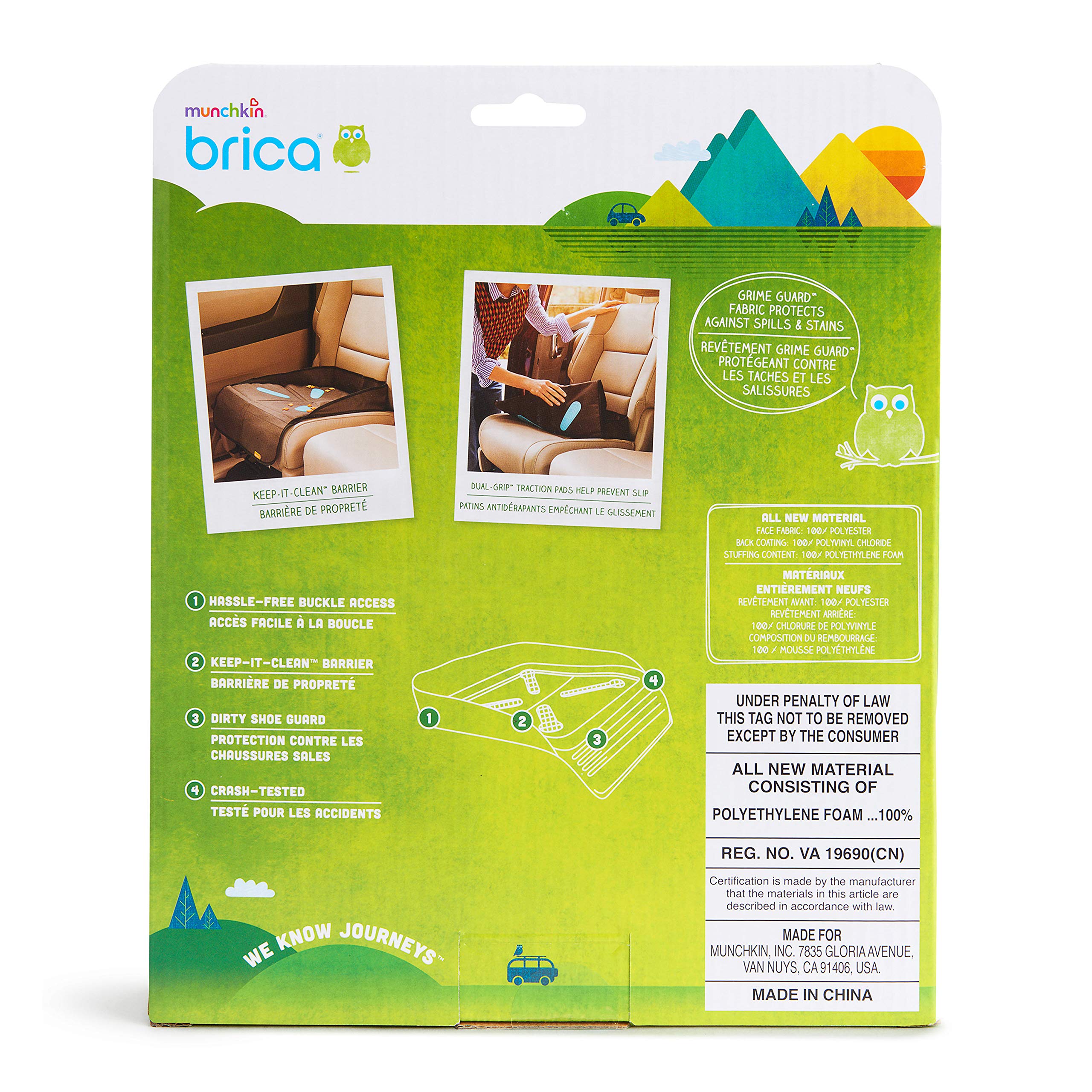 Munchkin® Brica® Booster Seat Guardian™ Child Car Seat Protector with Grime Guard™ Fabric