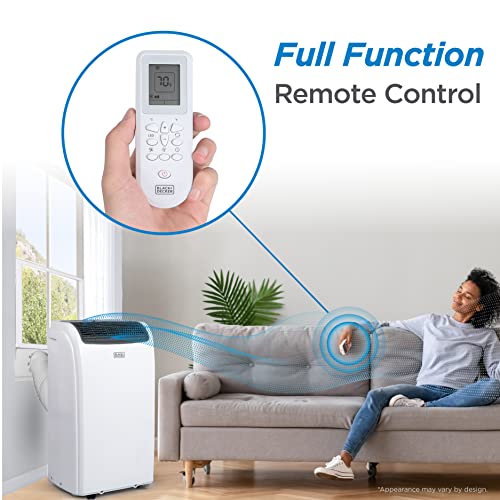 BLACK+DECKER Air Conditioner, 12,000 BTU Air Conditioner, White & Air Conditioner, 14,000 BTU Air Conditioner Portable for Room up to 700 Sq. Ft. with Remote Control, White