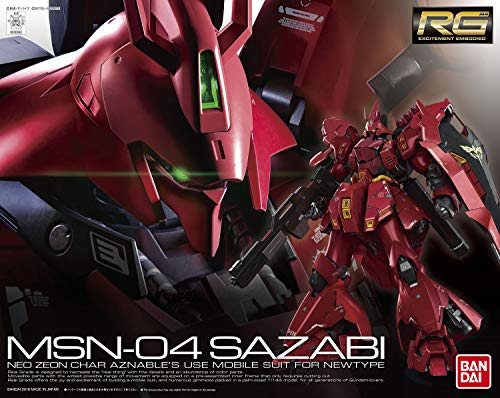 BANDAI NAMCO Entertainment Mobile Suit Gundam Char's Counterattack RG 1/144 Sazabi Plastic Model Kit, Large