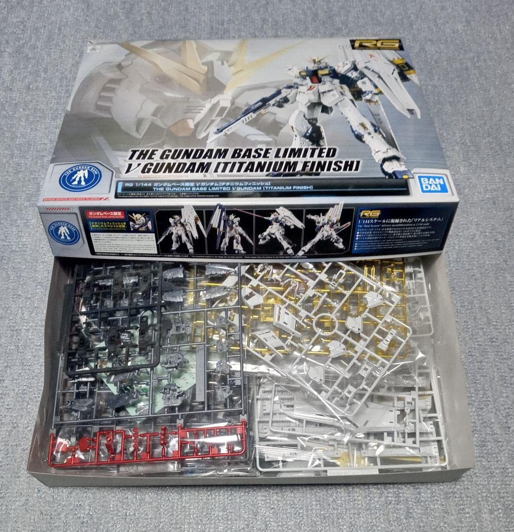 Bandai RG 1/144 ν Gundam Titanium Finish Model kit