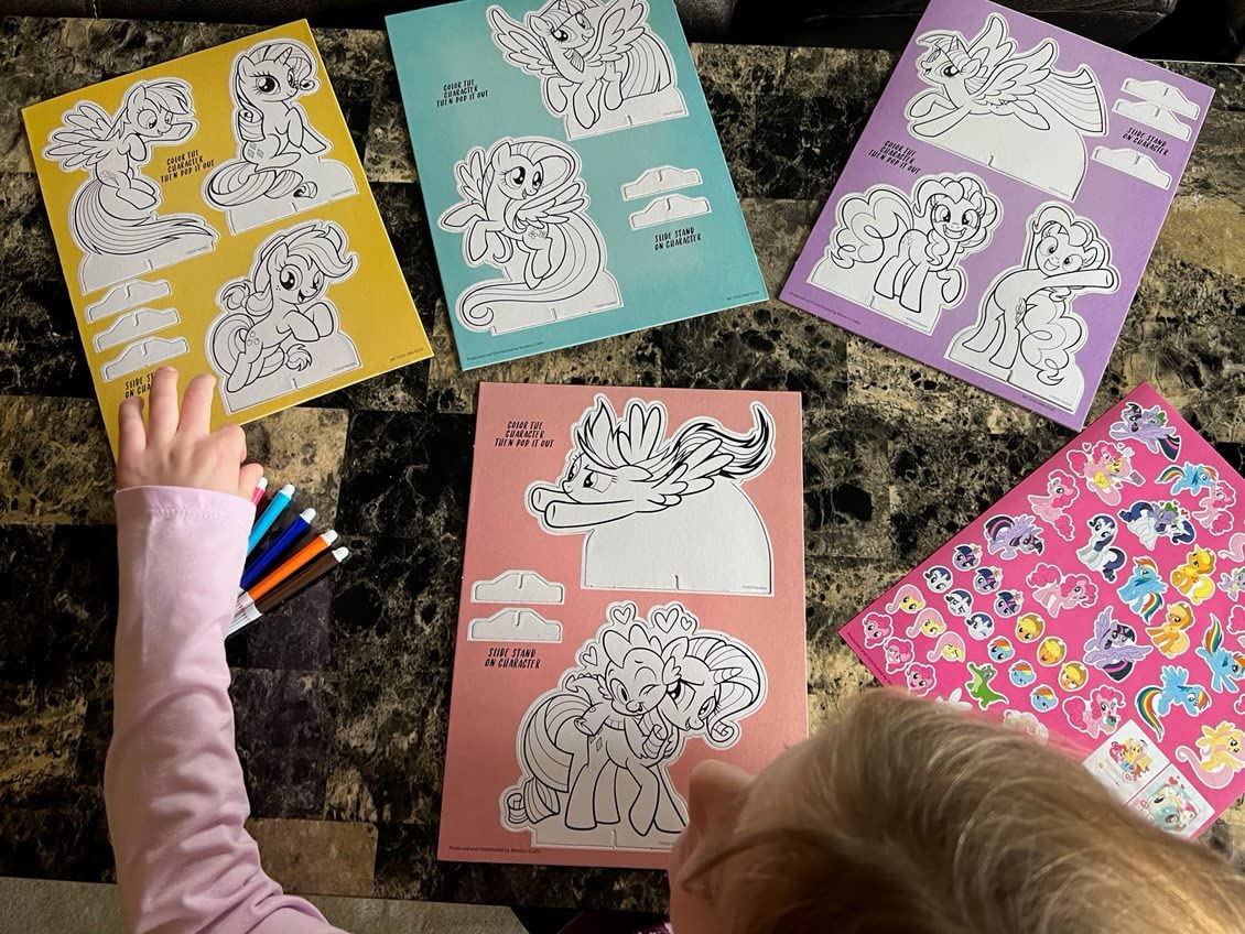 Montco Crafts My Little Pony Coloring Kit Pop Outz and Activity Play Set with Markers, Stickers and More