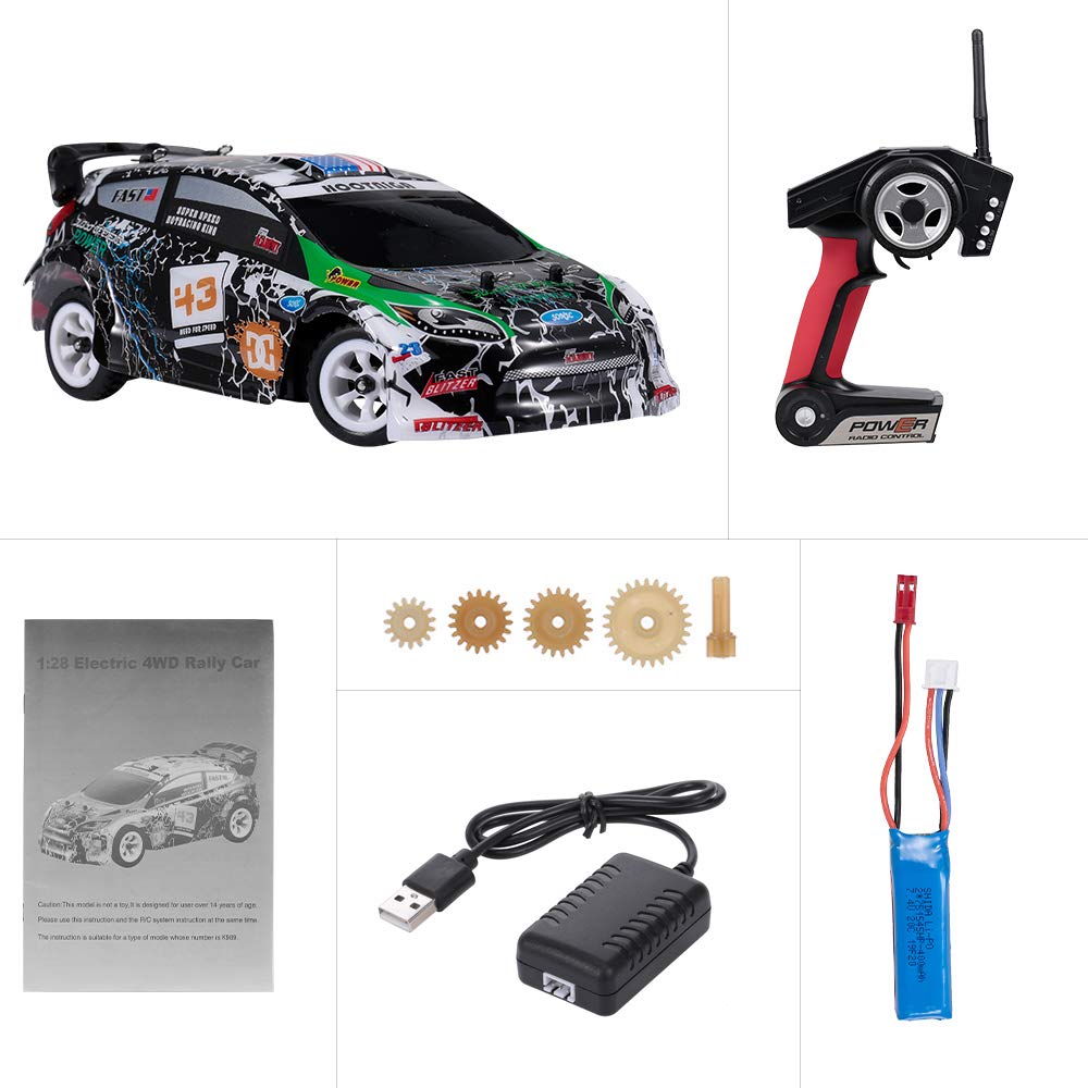 GoolRC WLtoys K989 RC Car, 1/28 Scale 2.4G Remote Control Car, 4WD 30KM/H High Speed RC Race Car Drift Car for Kids