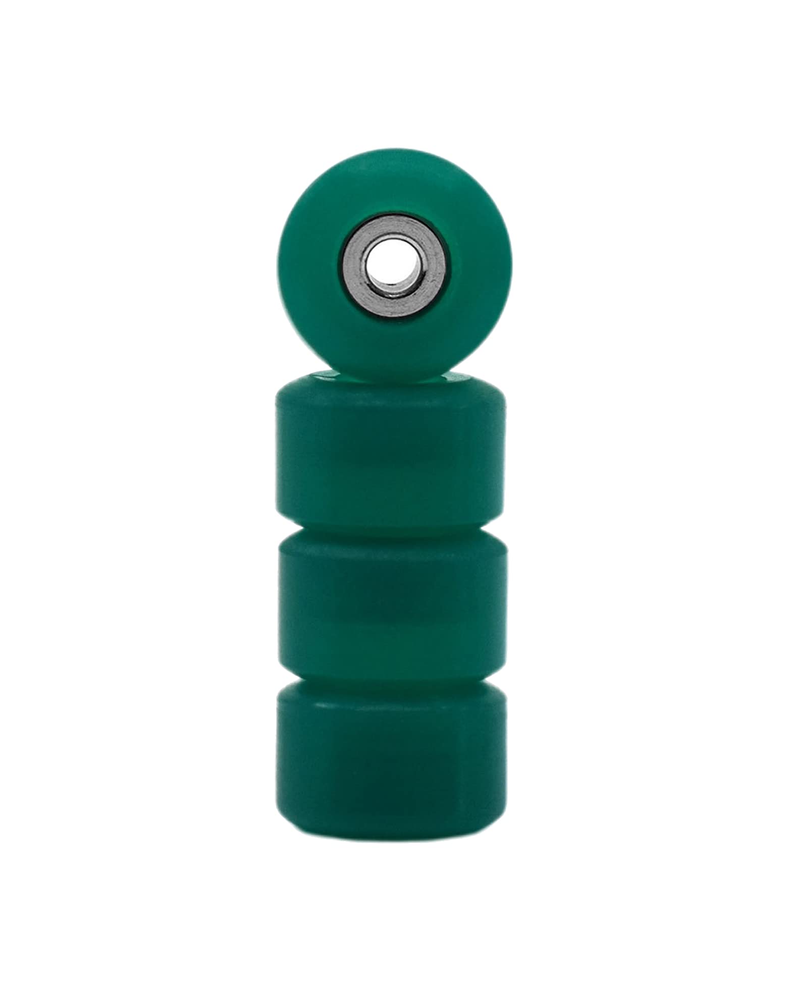 Teak Tuning Apex 71D Urethane Fingerboard Wheels - New Street Shape, 7.7mm Diameter - Ultra Spin Bearings - Made in The USA - Jade Green Colorway