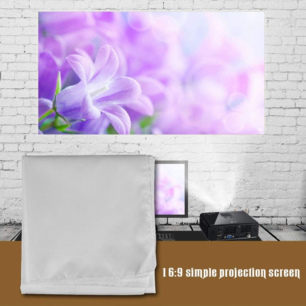 APAINI 1pc Durable Translucent Screen Portable Projection Screen Projector Curtain Screens for -Air Cinema (Size : 120inch)