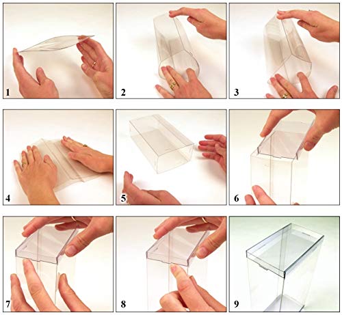 DollSafe Clear Folding Display Box for Large 11-12.5 inch Dolls and Action Figures, 5" W x 2.5" D x 13" H, Pack of 2