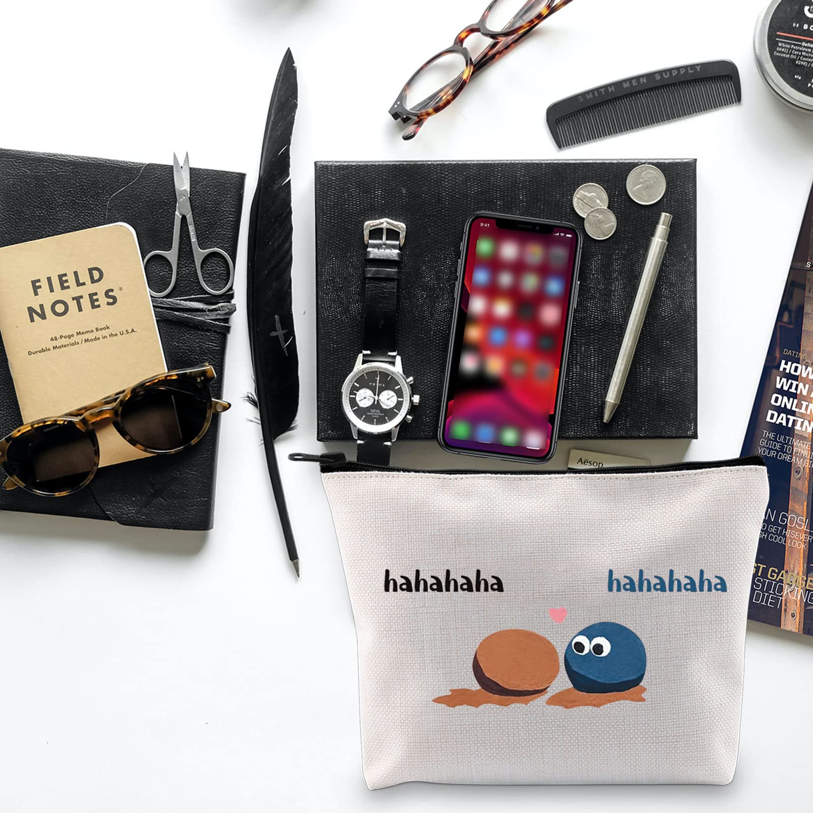 BLUPARK Everything Everywhere All At Once Rock Gift Funny Rock Cosmetic Bag Movie Inspired Zipper Pouch Just be a Rock Gift (hahahaha Rock)