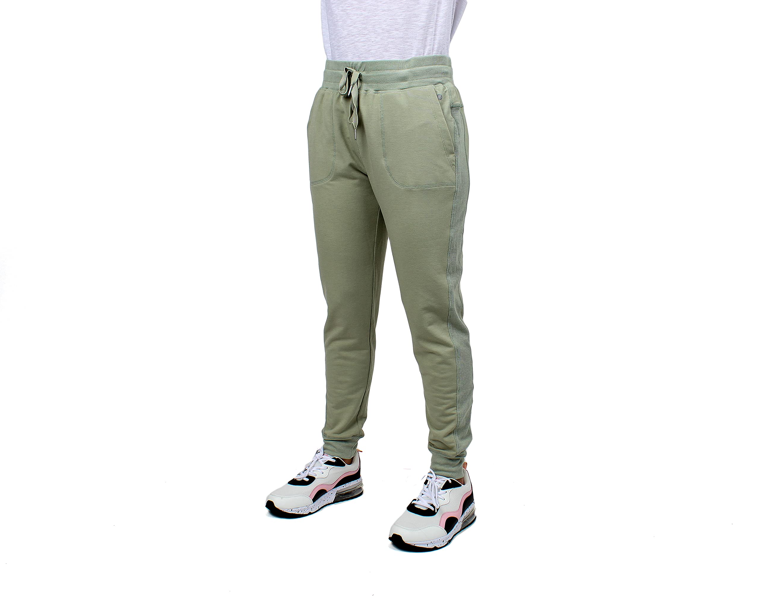Apana Ladies Sojourn Jogger Active Yoga Sweatpants Clothing (Light Grey Heather, Large)