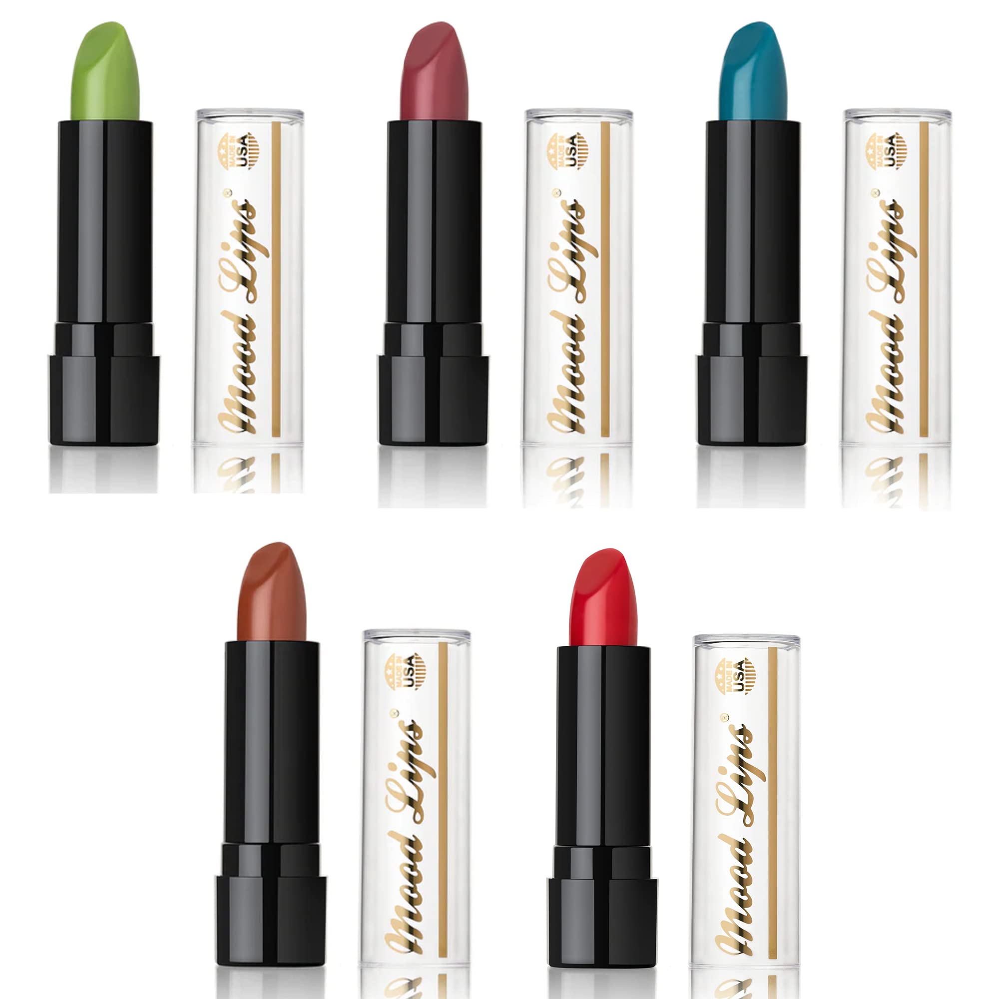Mood Lips Color Changing Lipstick | Long Lasting 12 Hour Wear | Aloe Vera Moisturizing & Hydrating | Made in USA | Brown