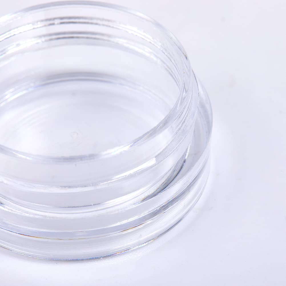 BeyBoss 50Pcs Mini Cosmetic Jar with Lids Clear Small Sample Pots Empty Travel Containers for Cosmetic Nails Creams Lipsticks Ear Studs(2.5g/2.5ml)