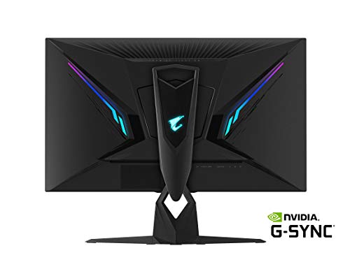 AORUS FI27Q 27" 165Hz 1440P NVIDIA G-SYNC Compatible IPS Gaming Monitor, Built-in ANC, 2k Display, 1 ms Response Time, HDR, 95% DCI-P3, 1x Display Port 1.2, 2x HDMI 2.0, 2x USB 3.0