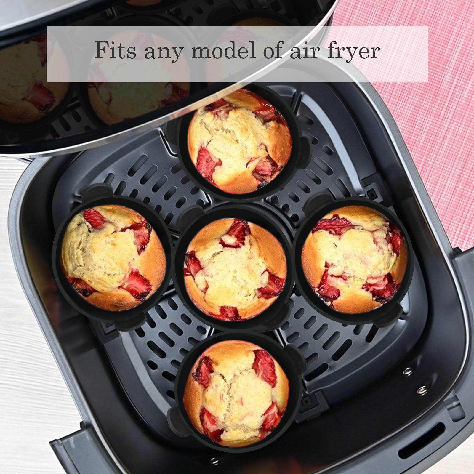 YASUOA Premium Air Fryer Egg Poacher Silicone Egg Frying Mold - Must-have Air Fryer Accessory - Versatile Kitchen Tool - Creative Cooking Gadget - Perfect Breakfast Accessory