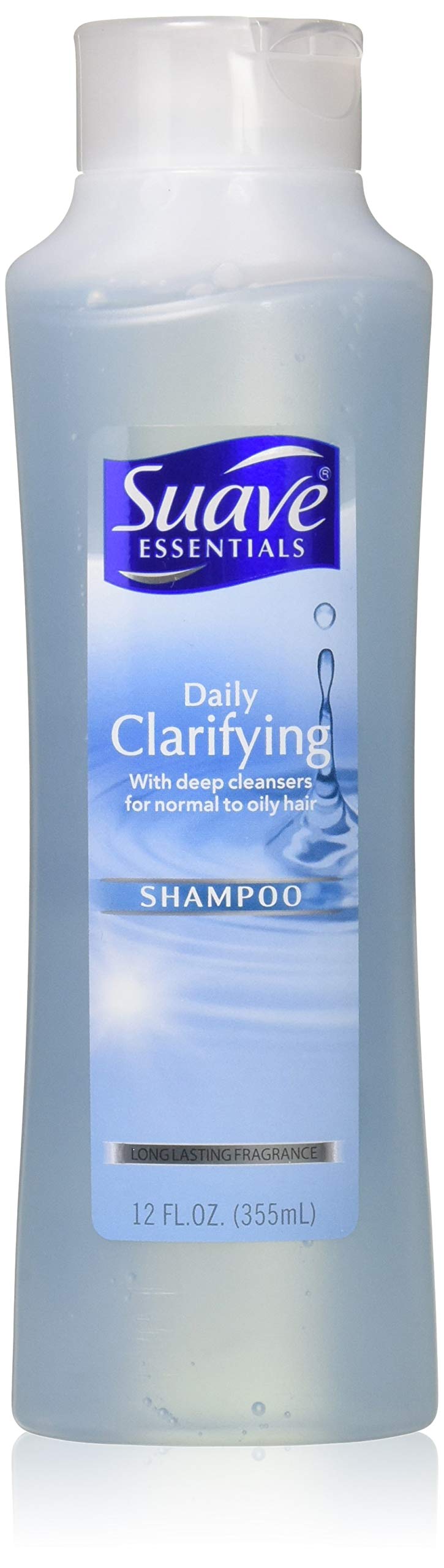 Suave Clarifying Shampoo, Family-Size – pH-Balanced & Hypoallergenic Daily Deep Cleansing Shampoo for Normal to Oily Hair, 22.5 Oz