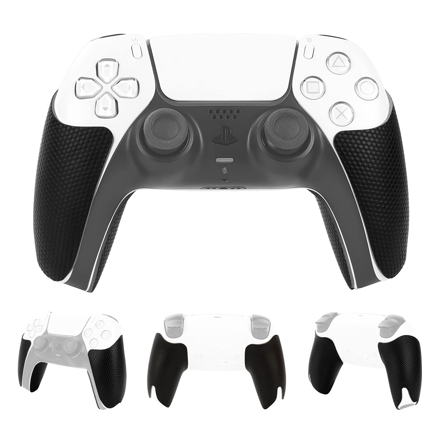 HIGOPLAY Controller Grips for PS5 Anti-Skid Sweat-Absorbent Controller Grips Soft Rubber Pads Handle Grips Sticker for Playstation 5 Controller