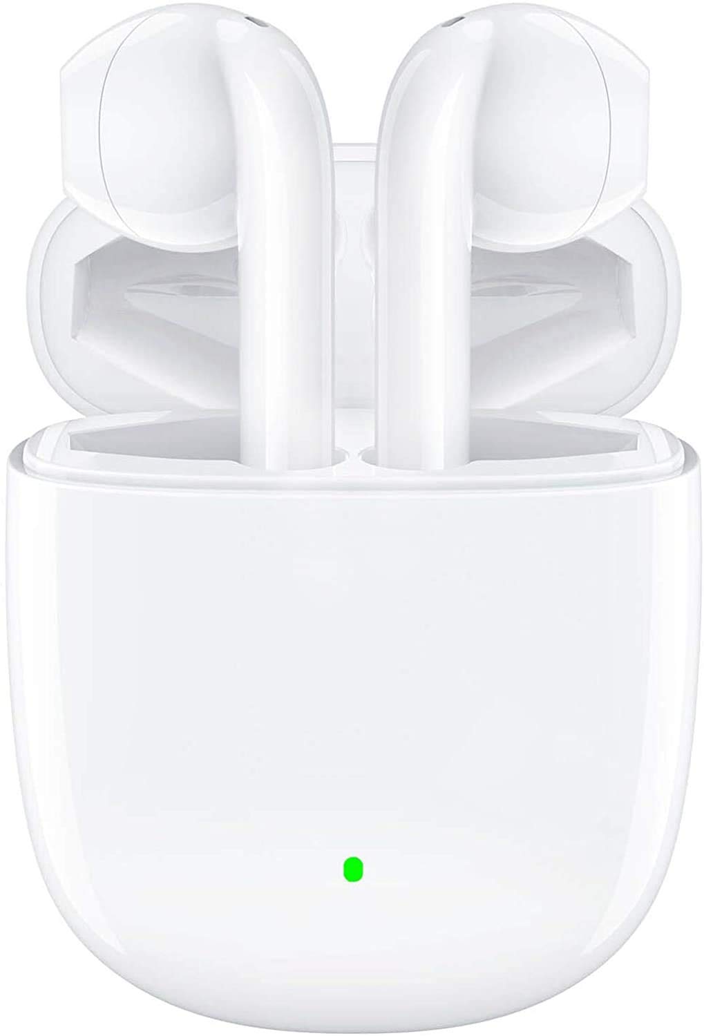 BEBEN IPX7 Waterproof Bluetooth Earbuds, True Wireless Earbuds, 30H Cyclic Playtime Touch Control Headphones with Charging Case and mic, in-Ear Stereo Earphones Headset for Sport-White