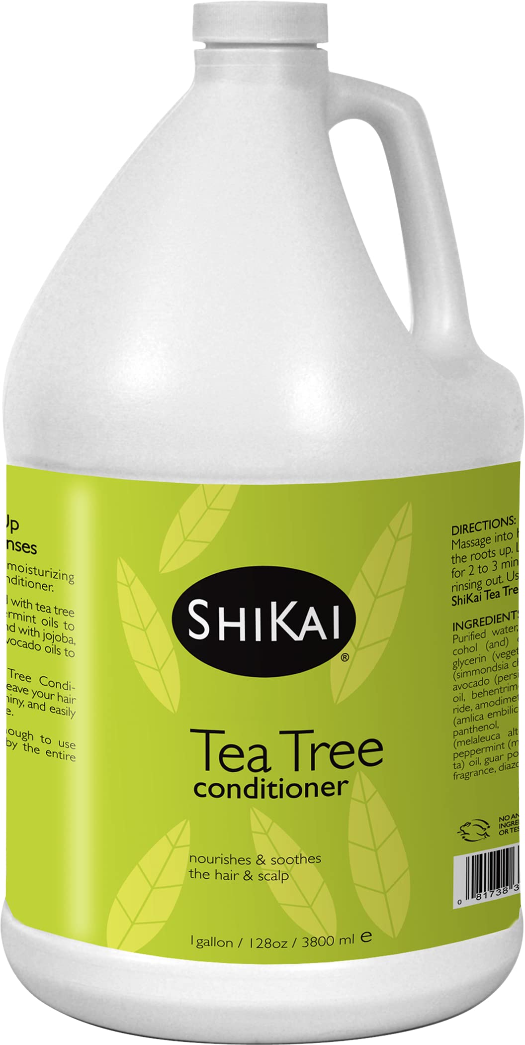 ShiKai - Natural Tea Tree Oil Conditioner, Made with Essential Oils of Peppermint & Tea Tree to Refresh & Stimulate Hair & Scalp, Soap-Free Alternative (1 Gallon)