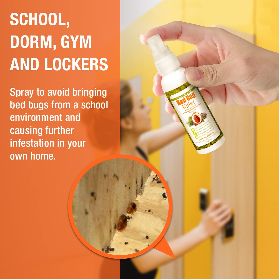 Bed Bug Killer by EcoRaider Travel/Personal Size, 100% Fast Kill and Extended Protection, Plant Based Formula