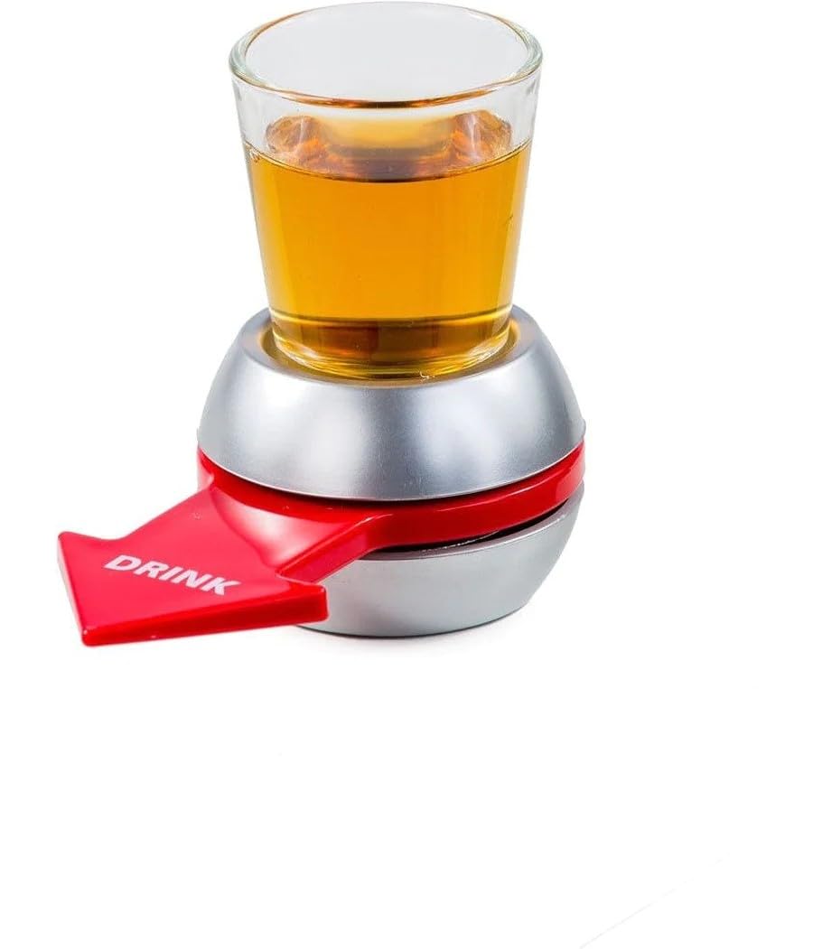 Barbuzzo Retro Spin the Shot Game - The Drinking Game Where Everybody Wins - Let the Spin Decide Your Fate - Great Gift for Home Entertaining, Parties, Tailgates, & Celebrations