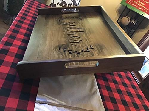 Beautiful Handrcrafted Farmhouse Style Carved Engraved Wooden Stovetop Cover Noodle Board with Optional Personalization