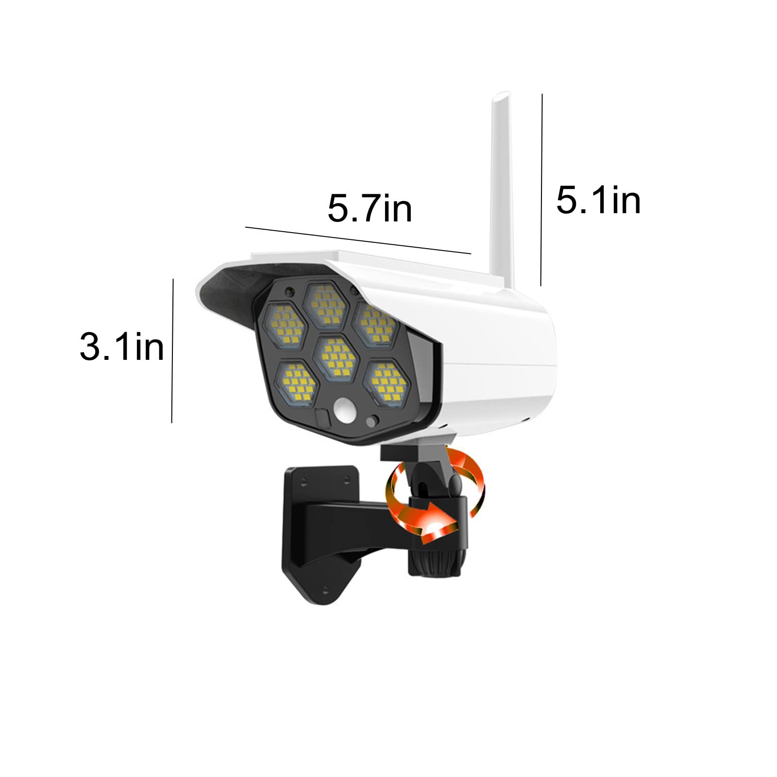 Amikadom #3w9r9Z Solar Street Light, Ip66 Waterproof Outdoor Solar Powered Lights Dusk to Da-Wn with Motion Sensor Led Security Flo-Od