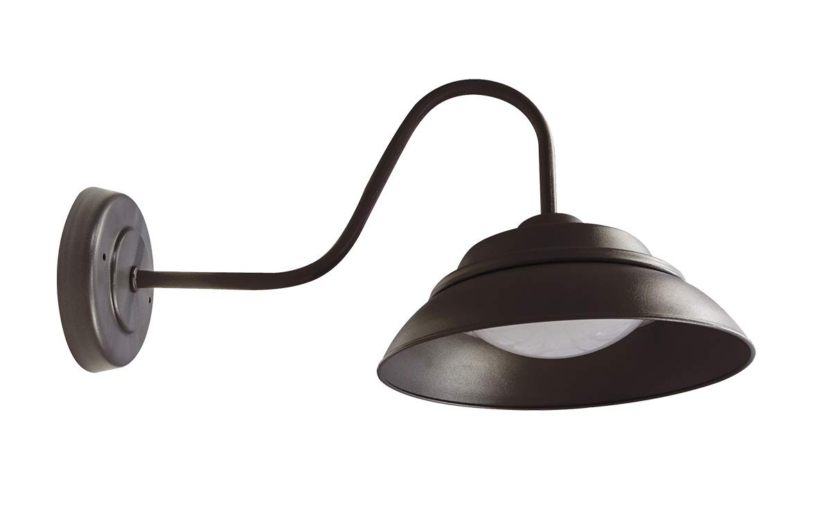 ASD LED Gooseneck Light 10" 30W with Photocell 5000K Bronze