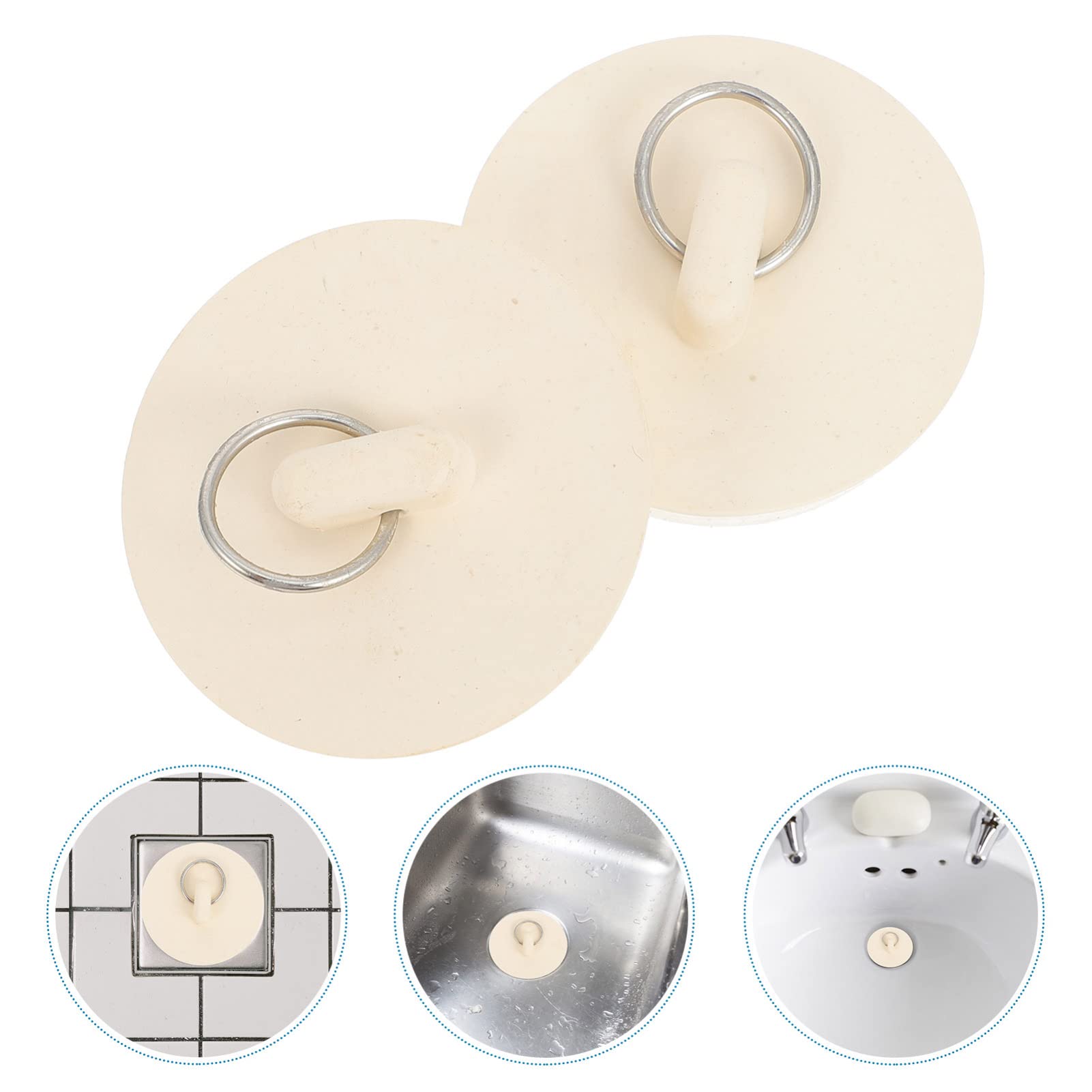 POPETPOP Rubber Sink Stoppers 6 Pack- Drain Stopper Sink Plug with Hanging Ring Anti Clogging Bath Tub Plug Sink Drain Stopper for Kitchen Bathroom Bathtub, 1 inch 25-28 mm