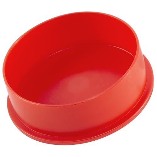 Caplugs EC-32 EC Series â Plastic Cap for Threaded Connectors, 8 Pack, Red LD-PE, Nominal Thread Size 2" Flanged, Protective Closures, Dirt and Moisture Seals, Finishing, Masking, Easy Removal