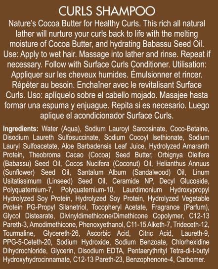 SURFACE Hair Curls Shampoo, 10 Fl Oz