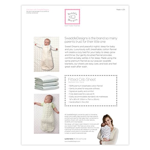 SwaddleDesigns Fitted Crib Sheet/Toddler Sheet, Baby Sleeps Better on Softest Cotton Flannel, Made in USA, Elephant and Pastel Blue Chickies