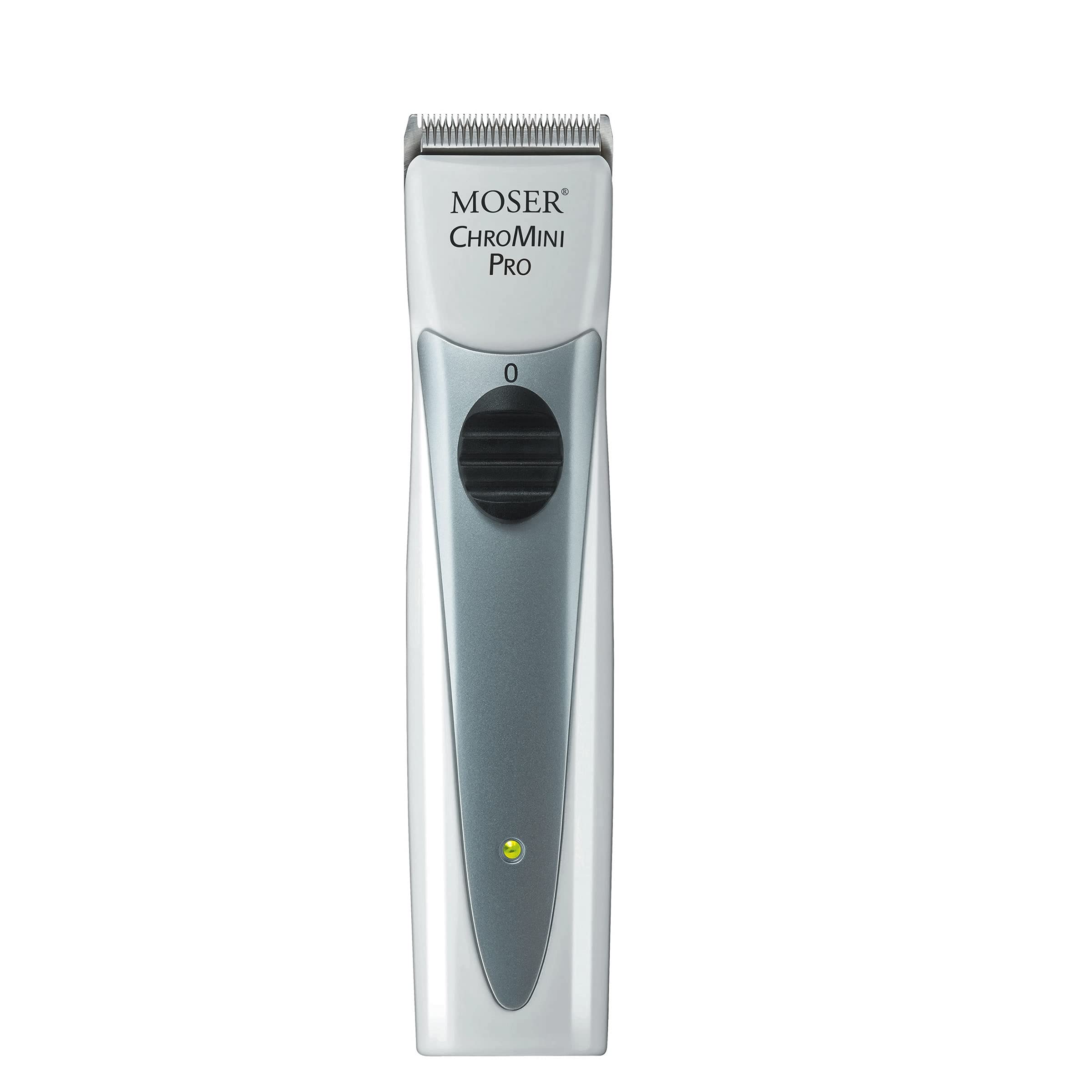 Moser Chrome Mini Cordless Trimmer, White