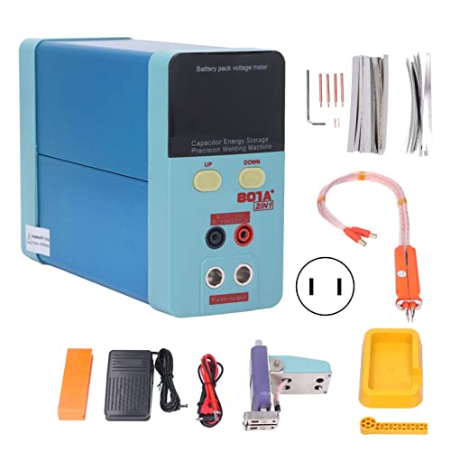 Battery Spot Welder, Aluminum Alloy Shell Electric Welding Machine Auto Trigger at with Intelligent Control Display Panel for Electric Appliance(US Plug)