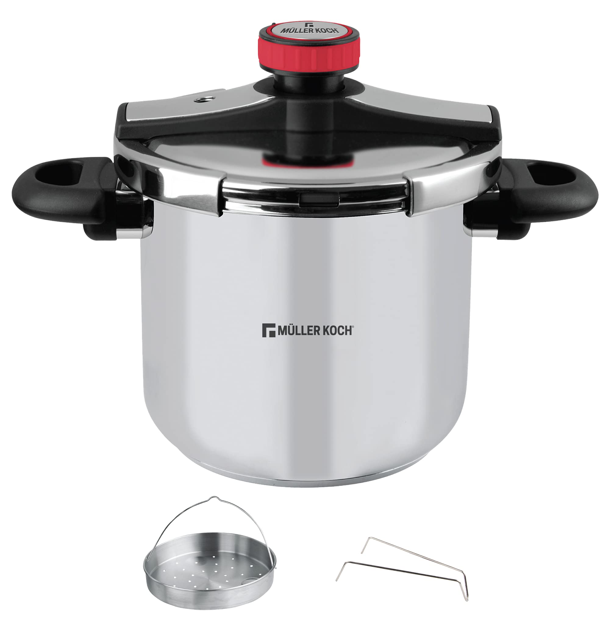 Müller Koch MK-5027 Pressure Cooker 6L Stainless Steel Induction (6.3 Quarts)
