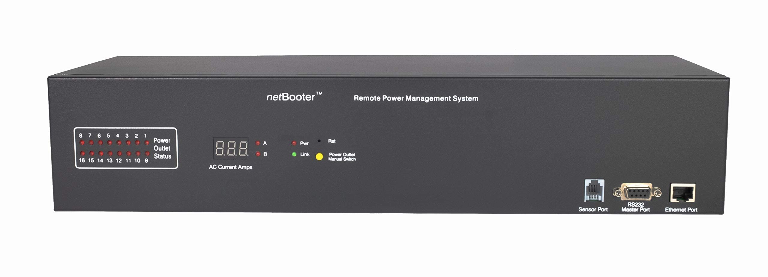 Synaccess netBooter NP-1601DU Remote Switched and Metered PDU with 16 Power Outlets, 120V/30A. Control Power via Web, Telnet, or USB