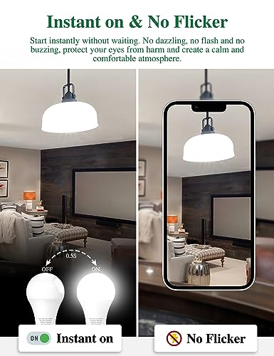 Bombubilla A21 LED Light Bulbs, 150-200W Equivalent 23W LED Bulb, 2500 Lumens, Daylight White 5000K, E26 Base, Non-Dimmable, Super Bright Light Bulbs for Home Office Shop Warehouse Garage, 6 Pack