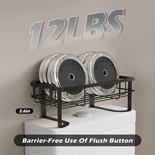 BriCabel Over The Toilet Storage - Bathroom Organizer Above Toilet Storage Shelf, Multifunctional Space Saver Countertop Metal Rack (1-Tier)