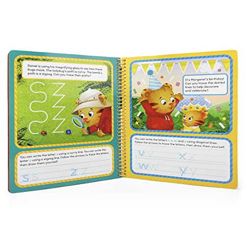 Daniel Tiger's Neighborhood Wipe Clean Writing & Tracing Workbook Skills for Preschool Kids Ages 3 - 5: Practice Pen Control, ABC's, Numbers, Handwriting, Wipe Off Pen Included