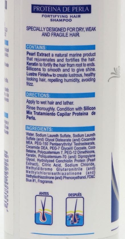 Silicon Mix Proteina De Perla & Shampoo 16 Oz Hair Treatment and Shampoo 16oz