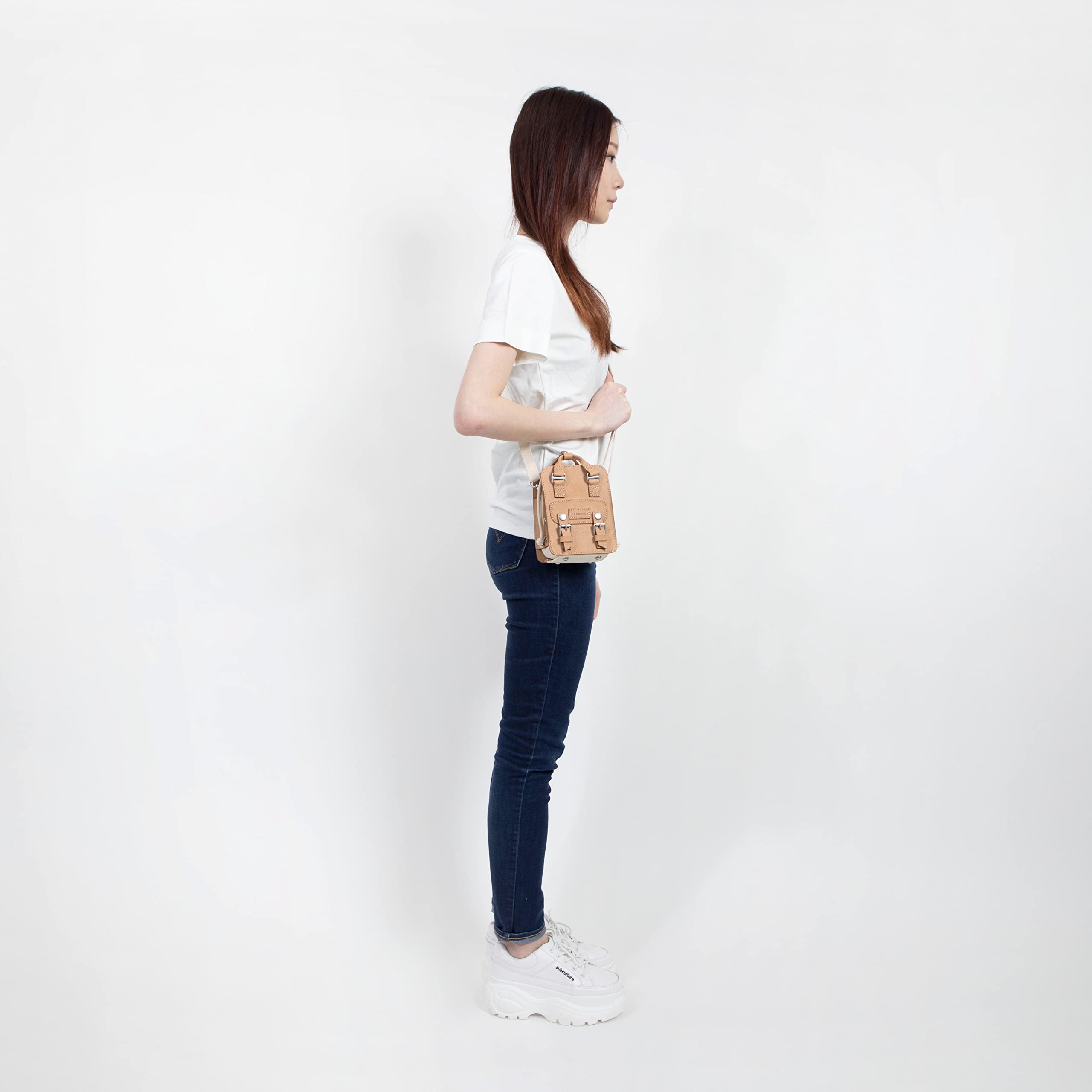 Doughnut Macaroon Tiny Bucket Organic Cotton series 1L Women Girl Casual Crossbody Cell Phone Bag Purse Handbag (Tiny Bucket)