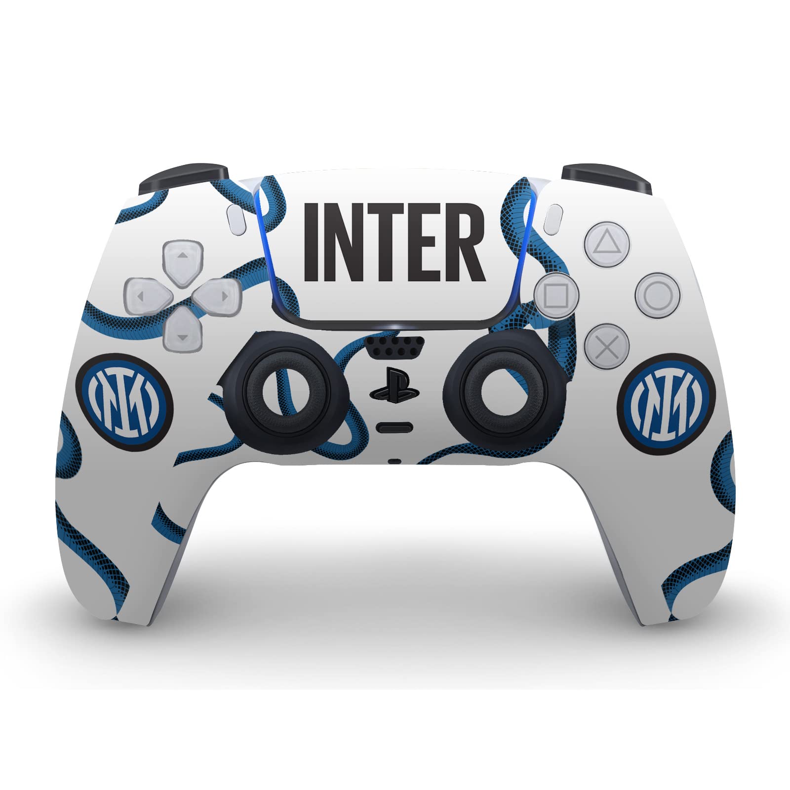 Head Case Designs Officially Licensed Inter Milan Away 2021/22 Crest Kit Vinyl Faceplate Sticker Gaming Skin Decal Cover Compatible With Sony PlayStation 5 PS5 DualSense Controller
