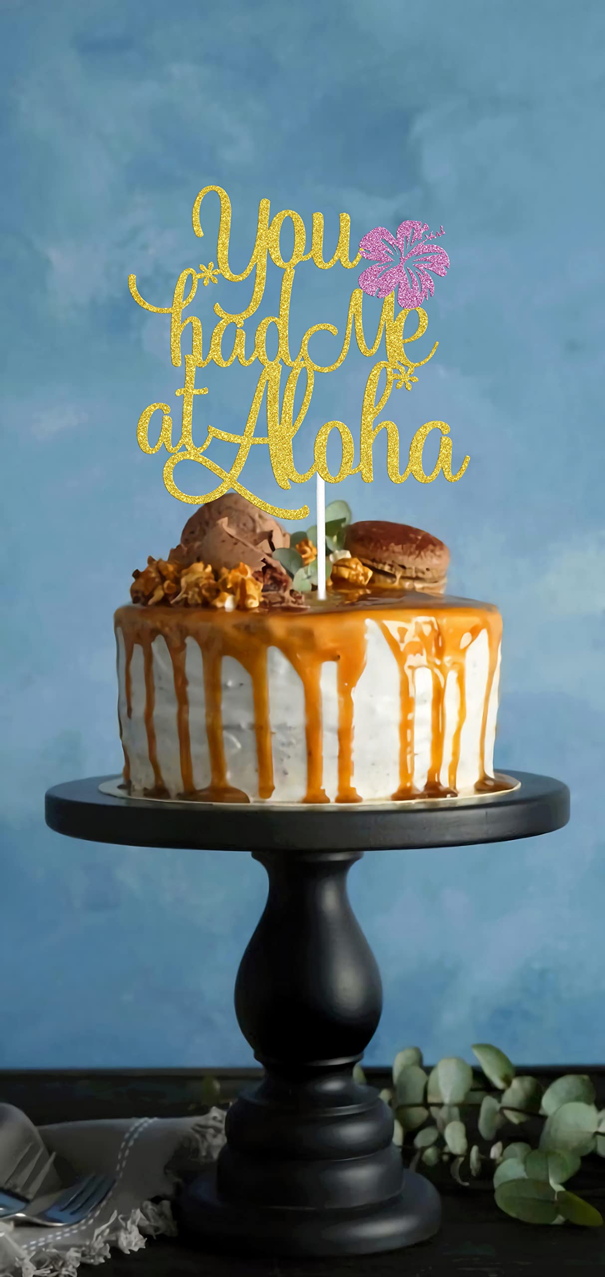 You Had Me At Aloha Cake Topper, Hawaii Wedding Decor, Mr and Mrs Cake Topper, Tropical Summer Beach Wedding Bridal Shower Wedding Party Decoration