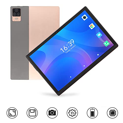 aqxreight Gaming Tablet Gold Color 10.1 Inch 7000mAh HD Tablet for Travel (U.S. regulations)