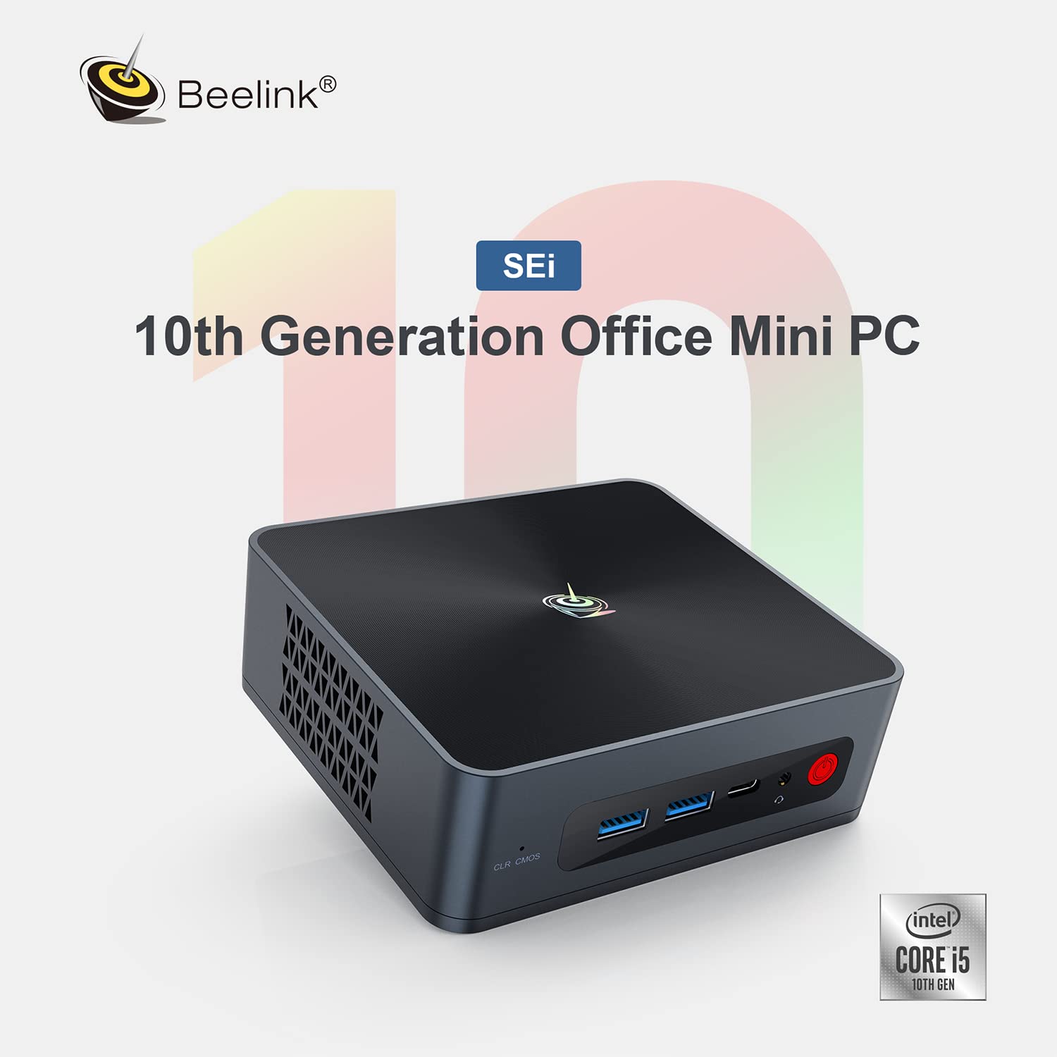 Beelink Mini PC,10th gen Intel Core i5-1035G4,16GB RAM 500GB NVMe M.2 SSD, Gigabit Ethernet, 4K HD, Dual HDMI, WiFi 5, BT5.0, Mini Desktop Computer Support Auto Power On