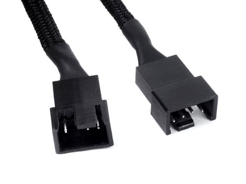 SilverStone Technology All Black Sleeved 1-to-2 Sleeved PWM Fan Splitter Cable (CPF01)