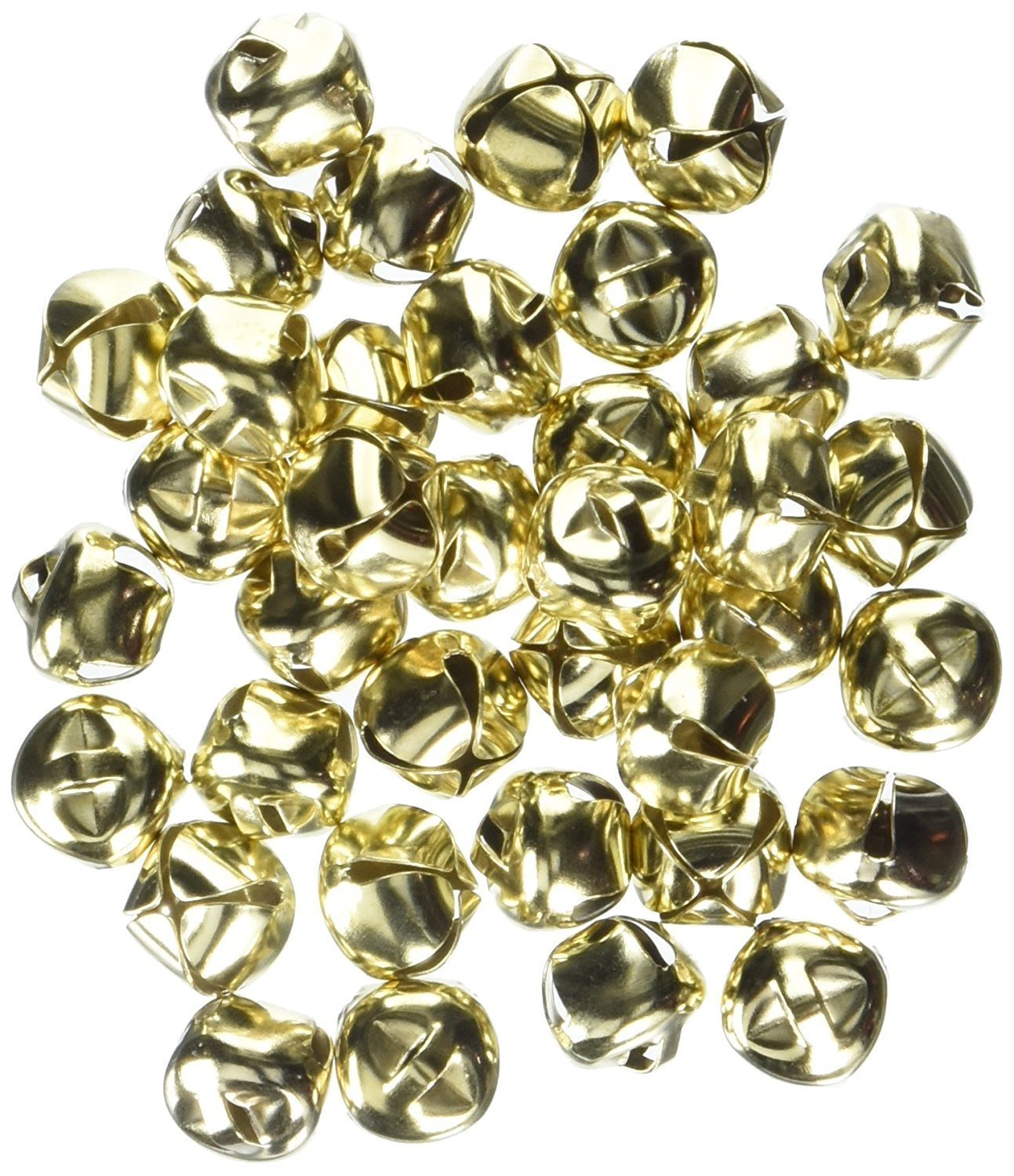 Darice 48-Piece Gold Bells, 1/2-Inch (3 Packs for Total of 144 Pieces)