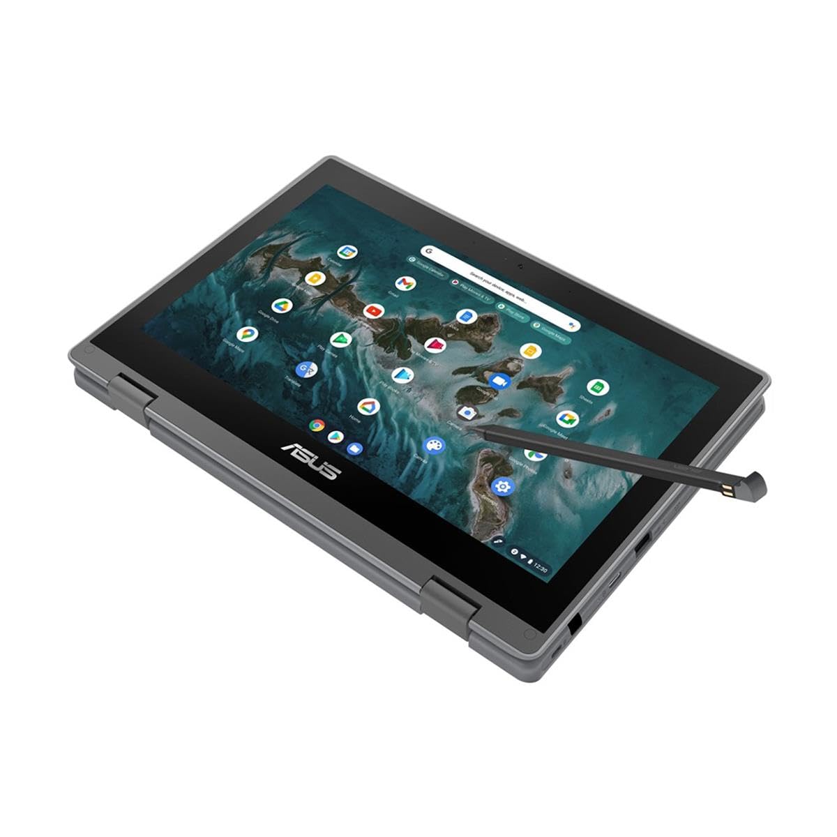 ASUS Chromebook Flip CR1 CR1100 11.6" HD 2-in-1 Touchscreen Notebook Computer, Intel Celeron N5100 1.1GHz, 4GB RAM, 32GB eMMC, Chrome OS, Dark Gray