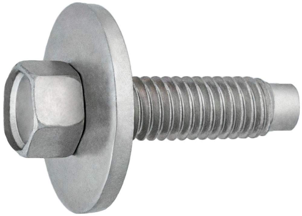 AMZ Clips And Fasteners 50 M6-1.0 X 22.5mm Hex Head Sems Body Bolts Zinc