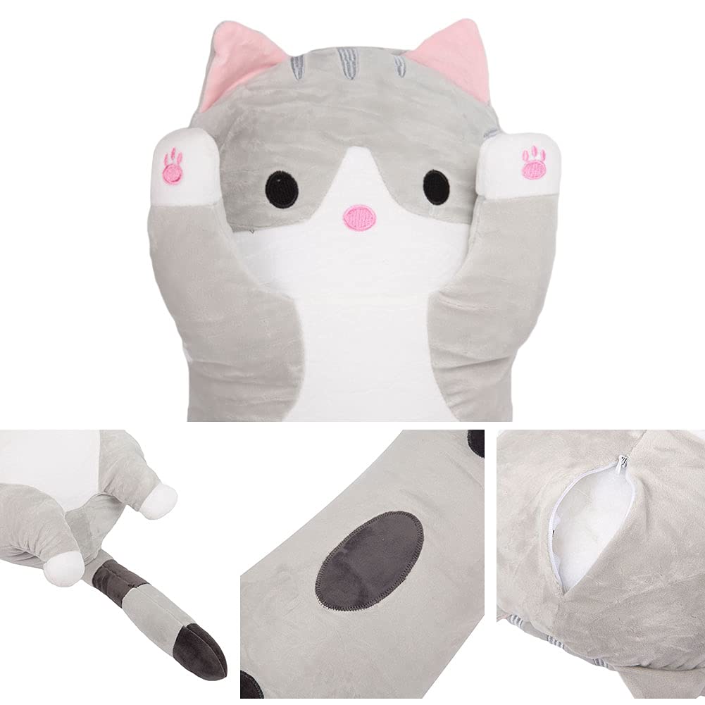 GAIORD Cat Plush Hugging Pillow,Large Long Cat Stuffed Animal Toy,Kitten Stuffed Animal Plush Cat Pillow Hug Pillow Body Pillow