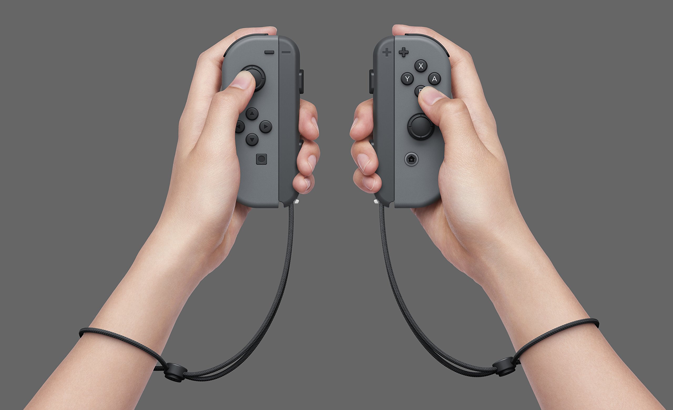 GALLIUMPI Newest Nintendo Switch 32GB Console with Gray Joy-Con, 6.2" Multi-Touch 1280x720 Display, WiFi, Bluetooth, HDMI Deluxe 13-in-1 Bundle